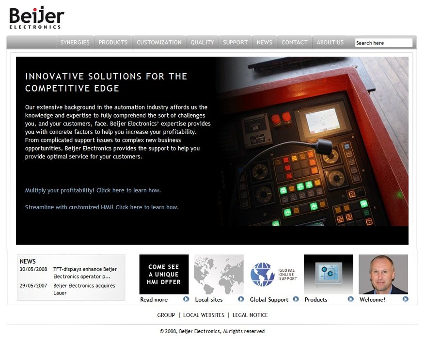 Beijer Electronics launches its new HMI website for machine builders ...